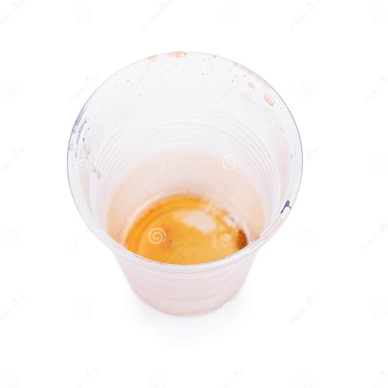 Empty Dirty Disposable Plastic Cup Stock Image - Image of object, mess ...