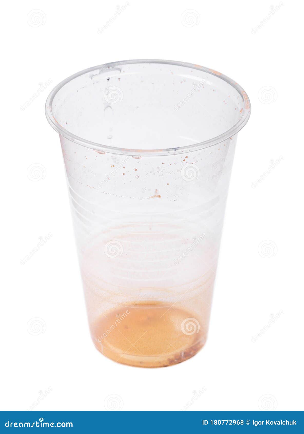 Empty Dirty Disposable Plastic Cup Stock Photo - Image of drink ...