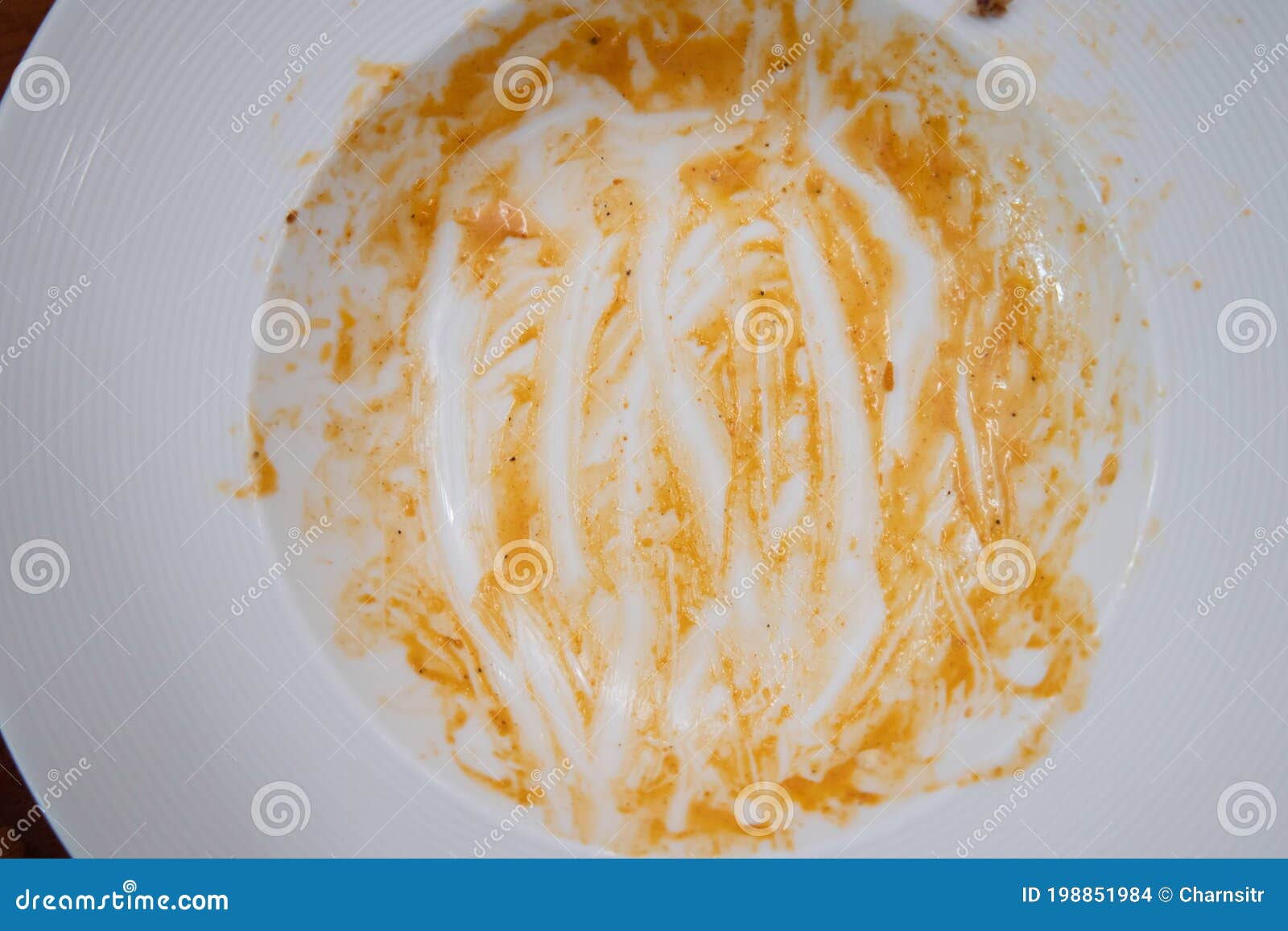Empty Dirty Spaghetti Plate Stock Photo - Image of dirt, finished ...