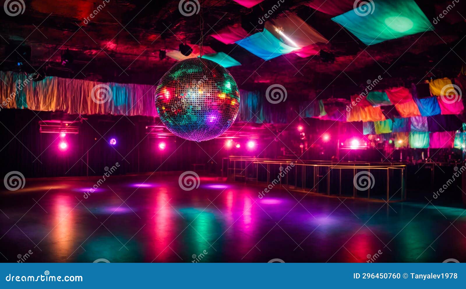 Empty Disco Hall Concert, Design, Night Banner Dark Effect Studio Stock ...