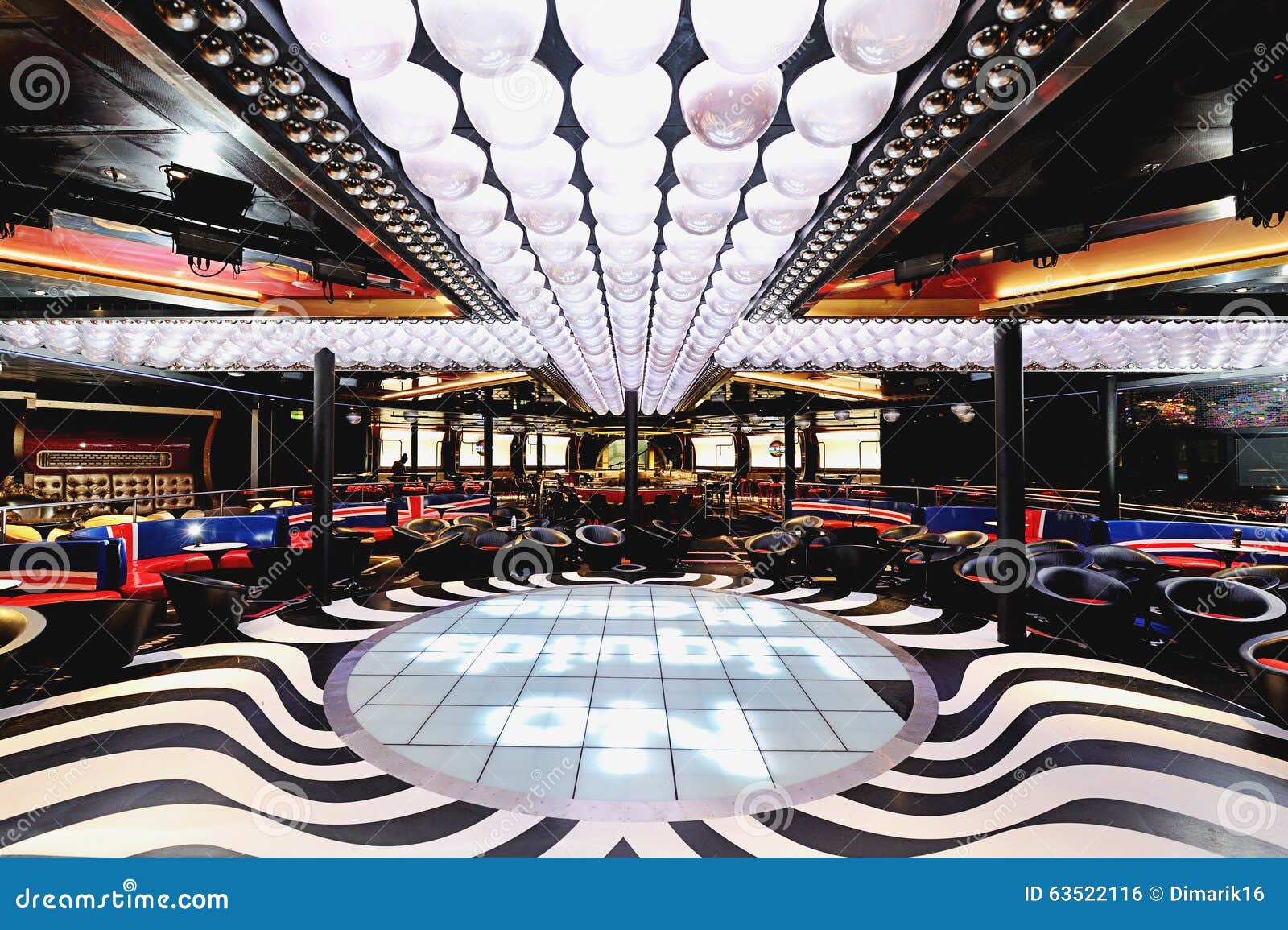 Empty Disco Floor and Lounge Stock Photo - Image of interior, table ...