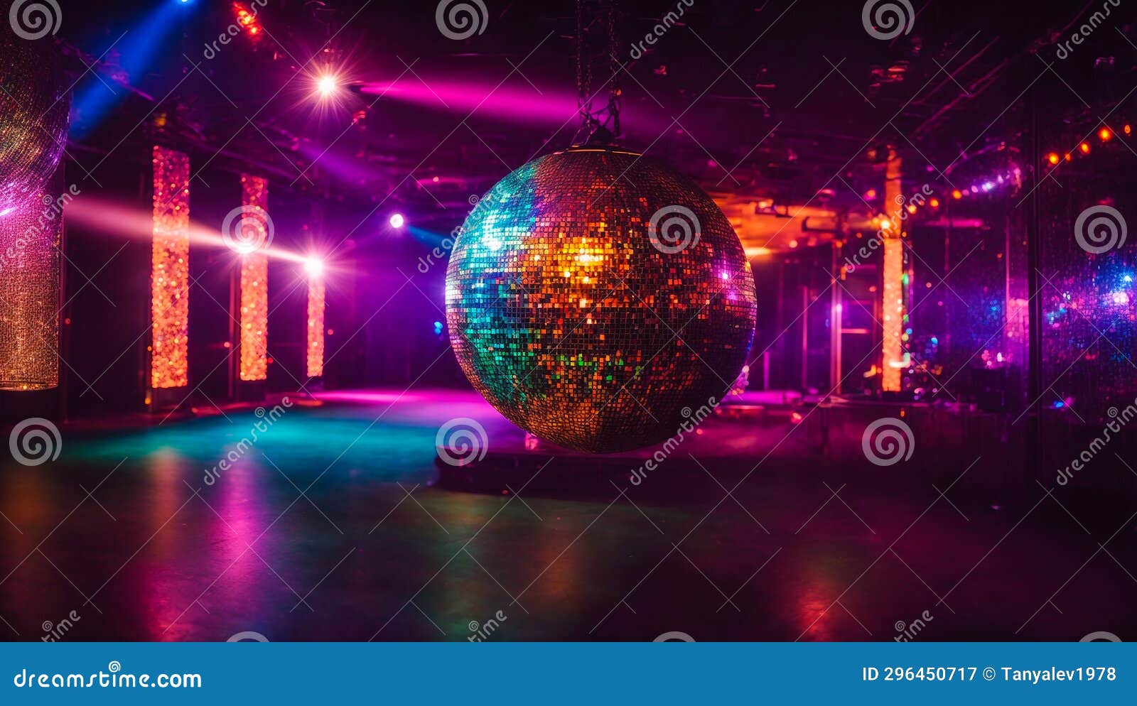 Empty Disco Hall , Design, Interior Night Banner Dark Effect Concert ...