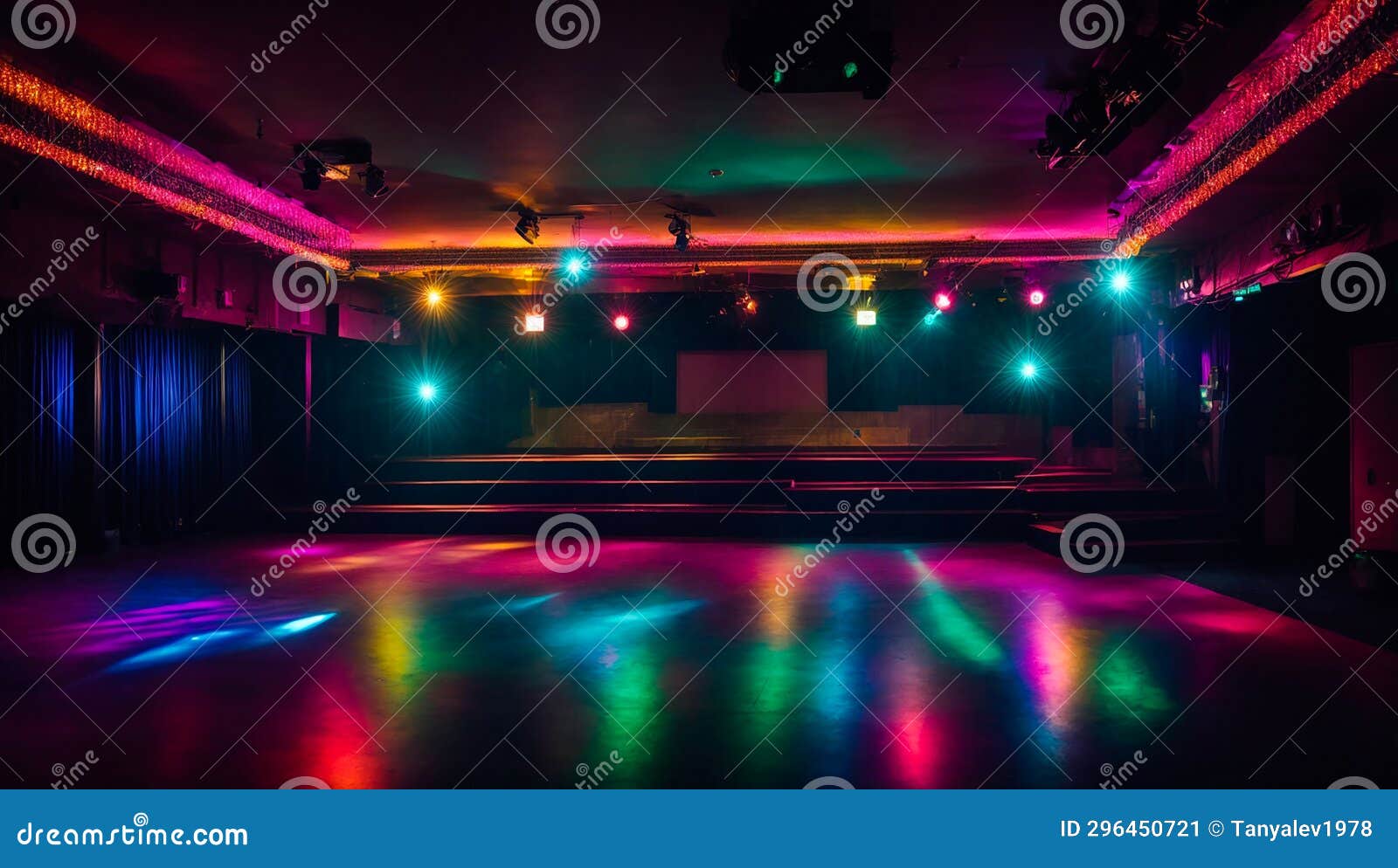Empty Disco Hall , Design, Night Banner Dark Effect Concert Studio ...