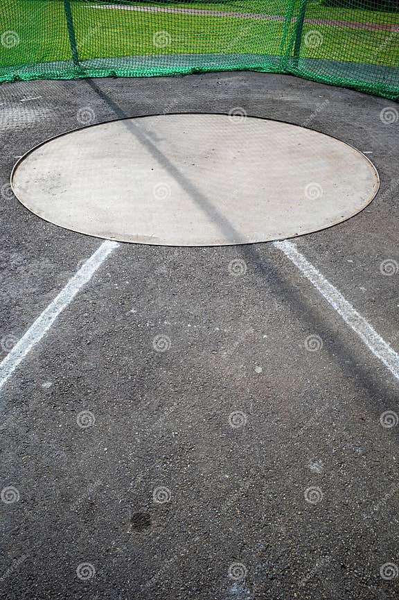 Empty Discus and Hammer Throwing Ring Outdoors Stock Photo - Image of ...
