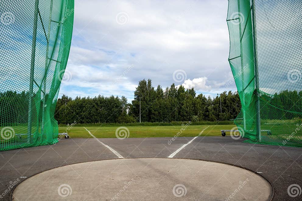 Empty Discus and Hammer Throwing Ring Outdoors Stock Image - Image of ...