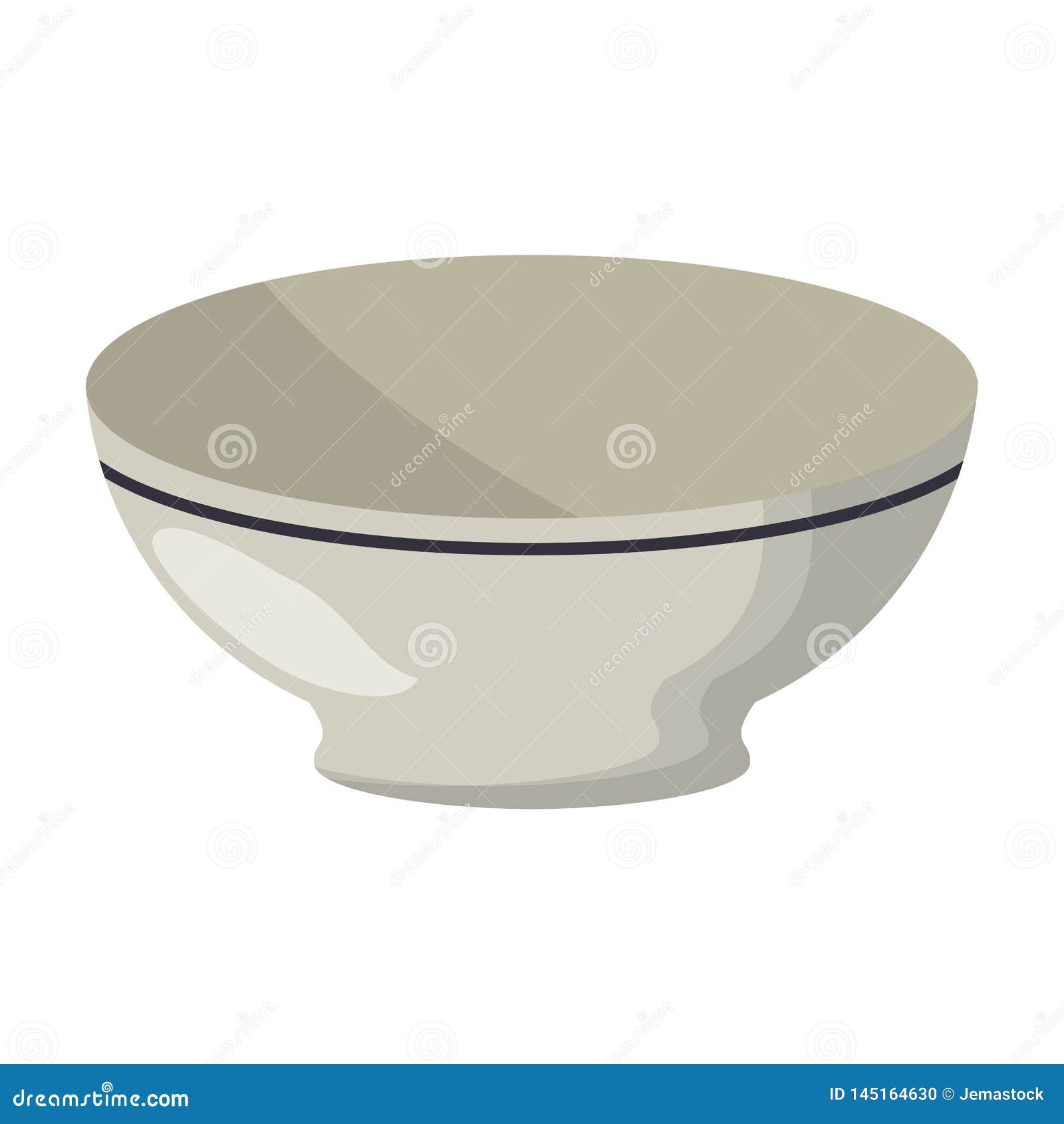 Empty dish bowl cartoon stock vector. Illustration of cooking - 145164630