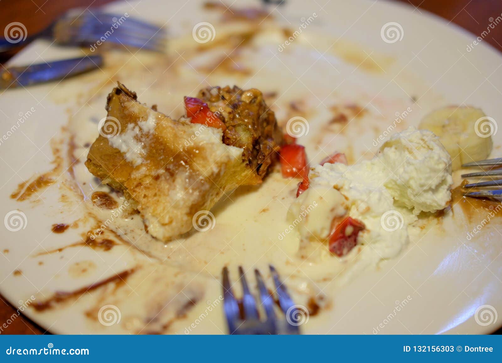 Empty Dish after Eating Dessert Stock Image - Image of eaten, closeup ...