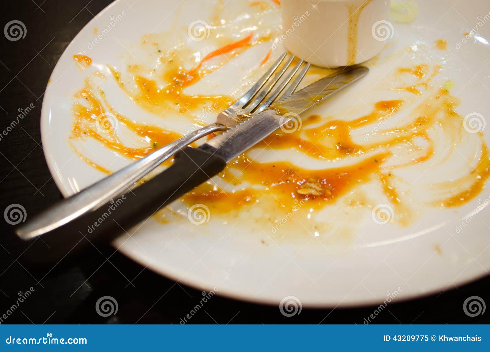 Empty Dish after Food on the Table Stock Image - Image of plate ...
