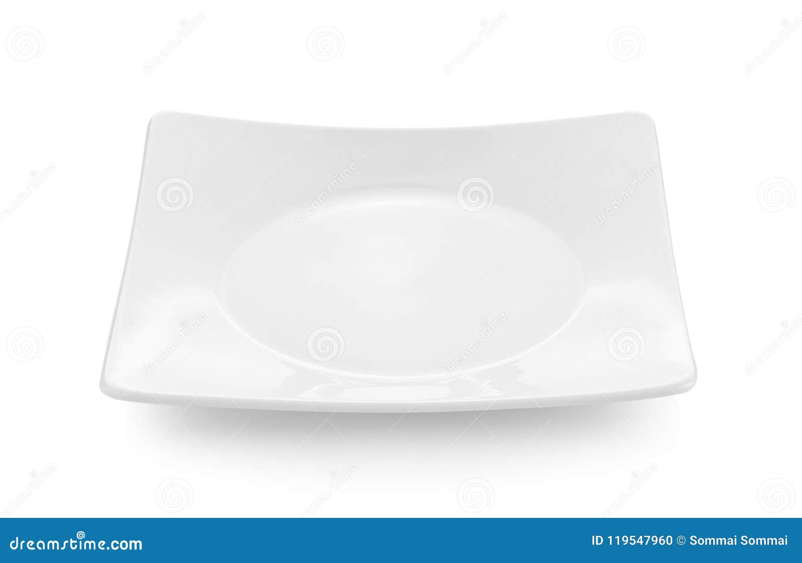 Empty Dish Isolated on White Background Stock Photo - Image of modern ...
