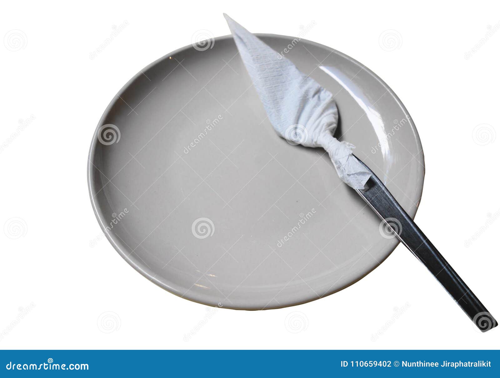 Empty Dish/plate Isolated on White Background Stock Photo - Image of ...