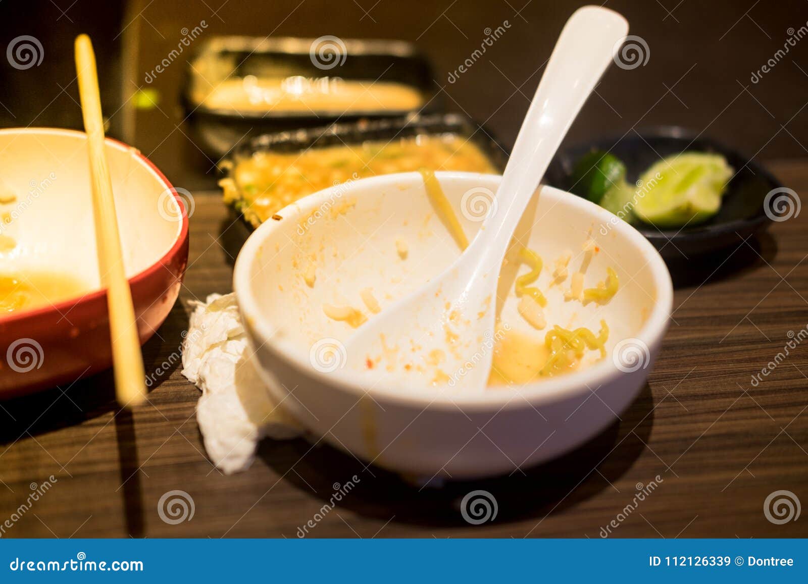 Empty dishes after eating stock image. Image of dirty - 112126339