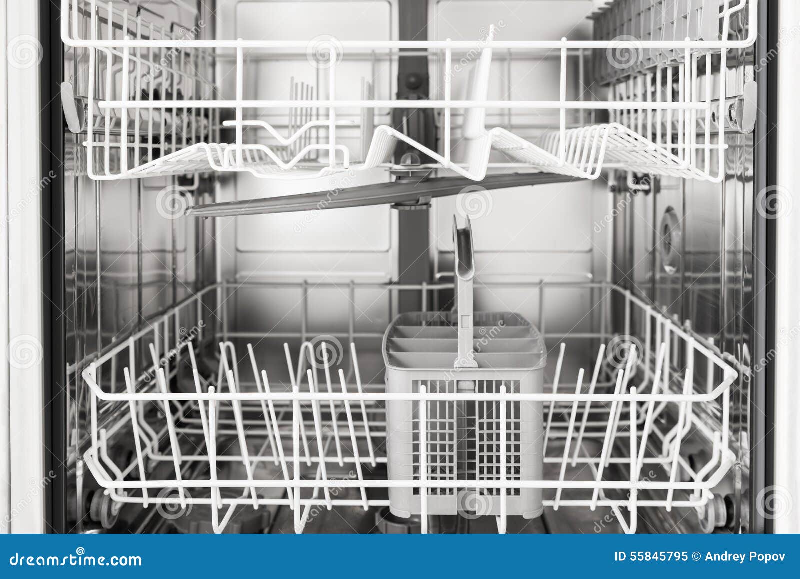 Empty Dishwasher stock image. Image of open, object, modern - 55845795