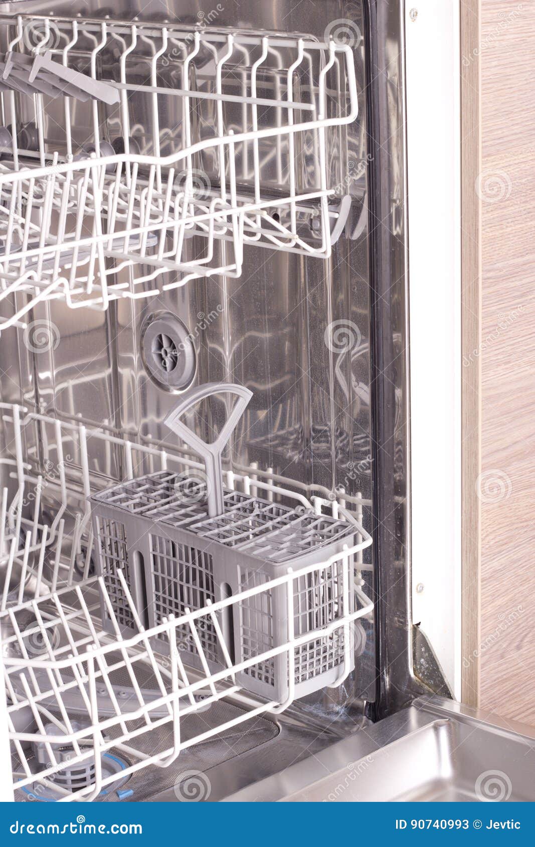 Empty Dishwasher in Kitchen Stock Image - Image of empty, kitchen: 90740993