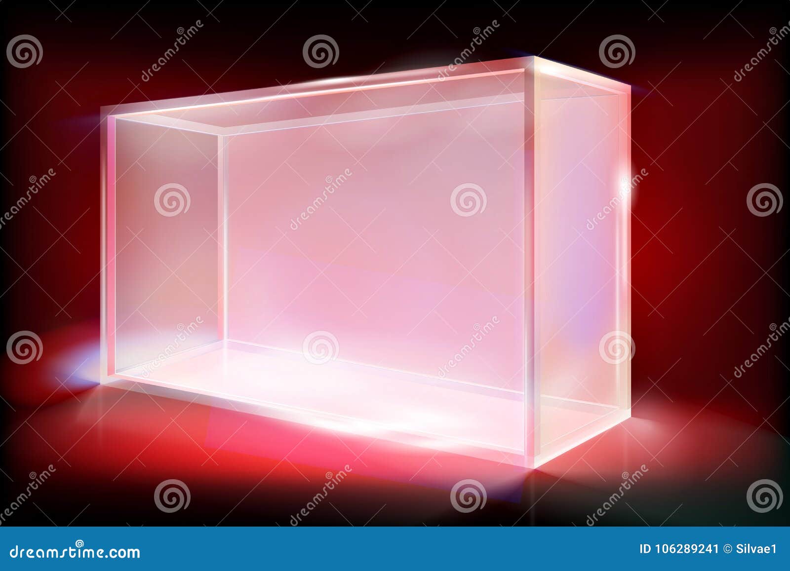 Empty Display Case. Vector Illustration. Stock Vector - Illustration of ...