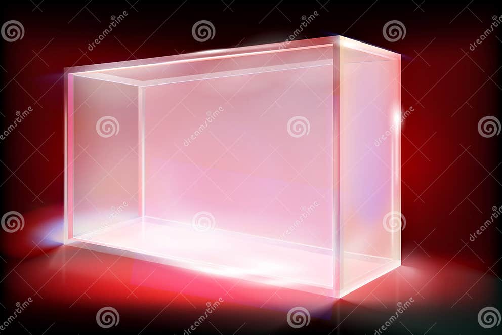 Empty Display Case. Vector Illustration. Stock Vector - Illustration of ...