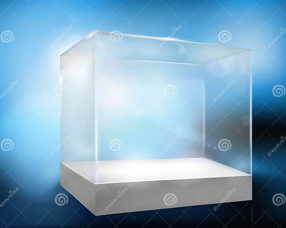 Empty Display Case. Vector Illustration. Stock Illustration ...