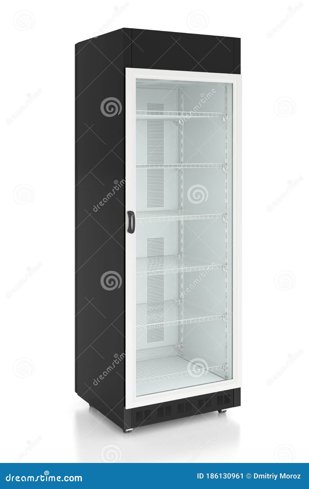 Empty display refrigerator stock illustration. Illustration of isolated ...