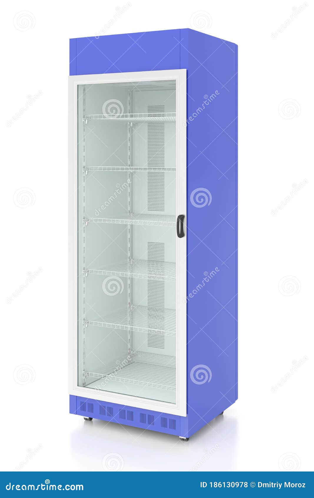 Empty display refrigerator stock illustration. Illustration of ...