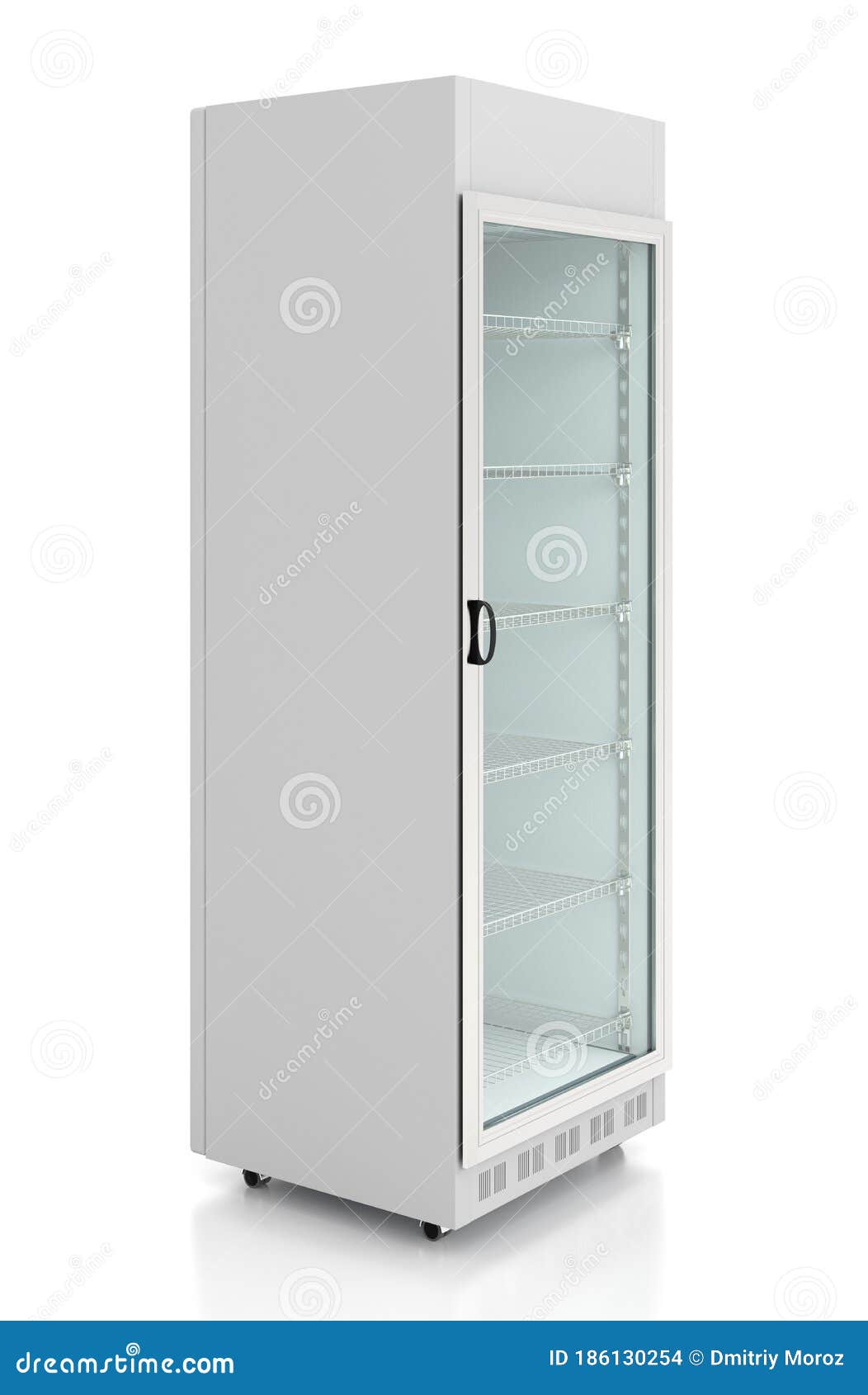Empty display refrigerator stock illustration. Illustration of ...