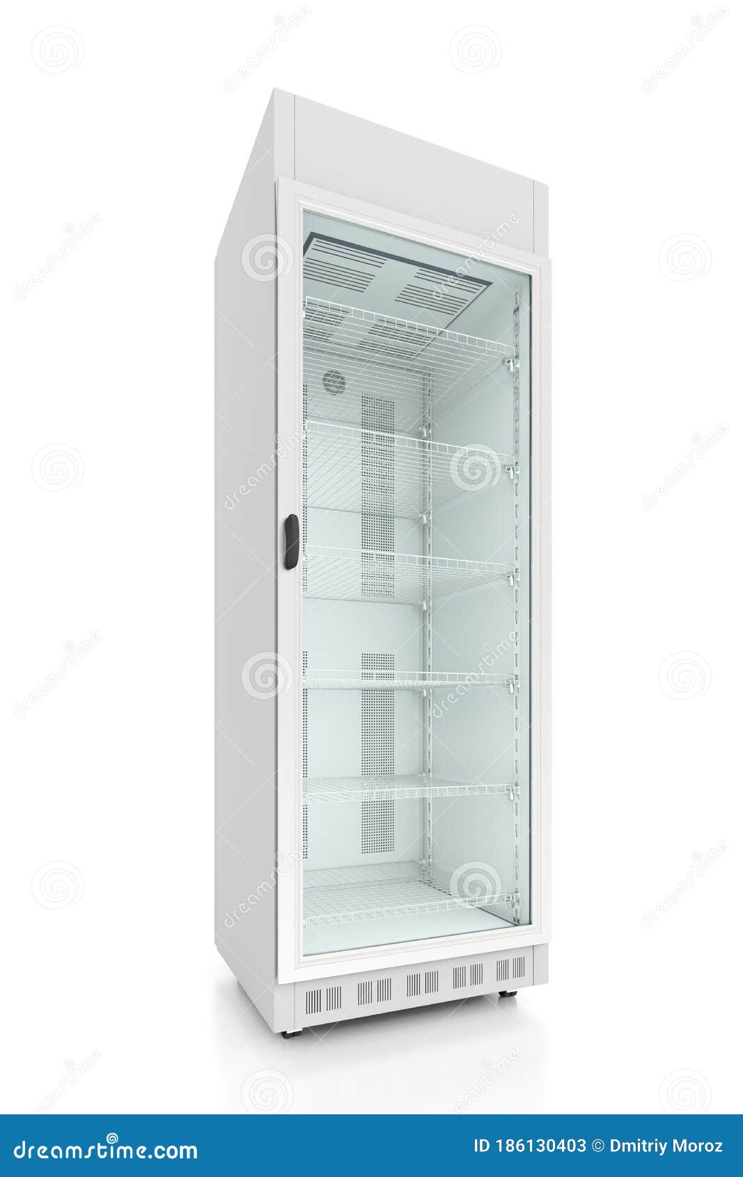 Empty display refrigerator stock illustration. Illustration of ...