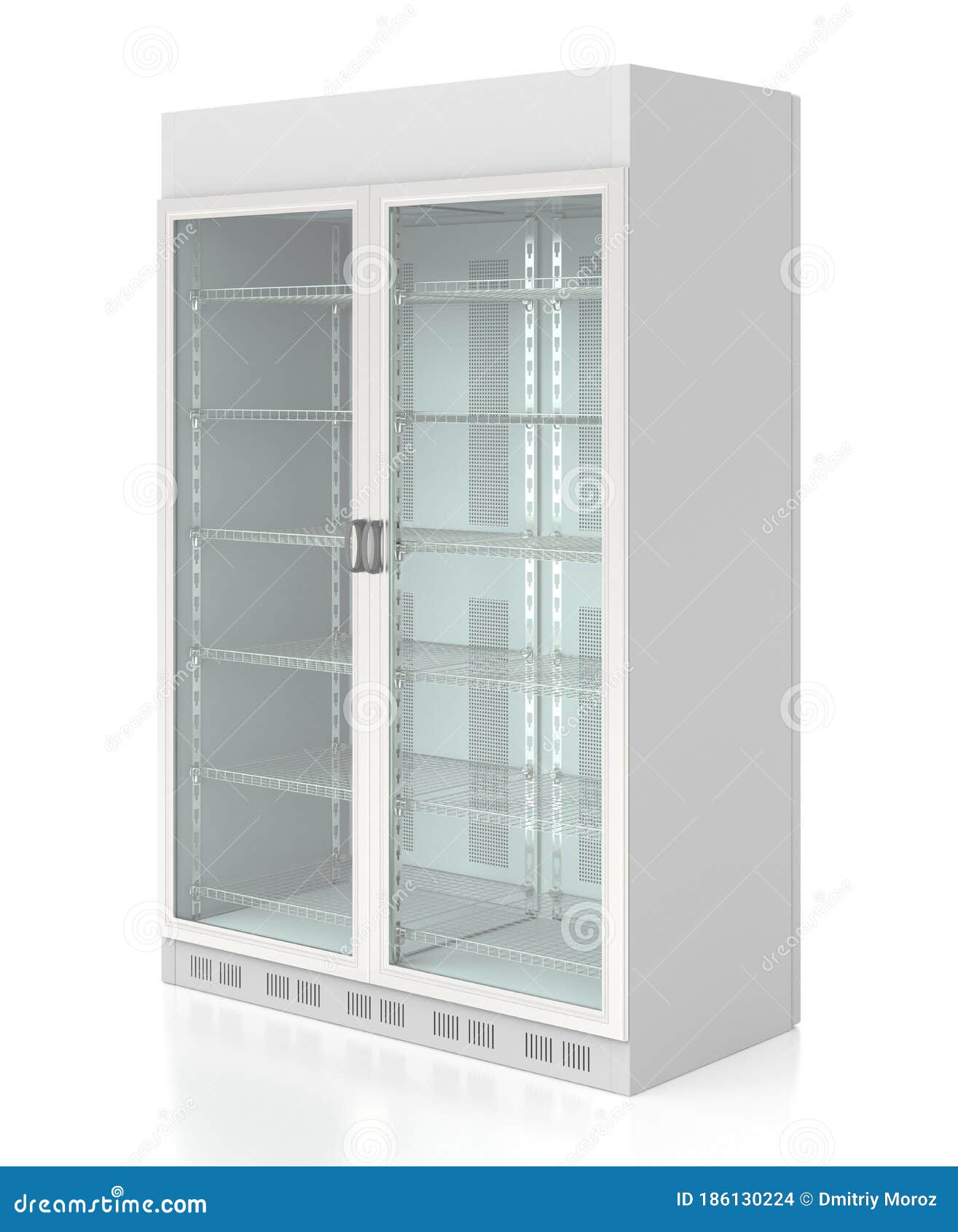 Empty display refrigerator stock illustration. Illustration of ...