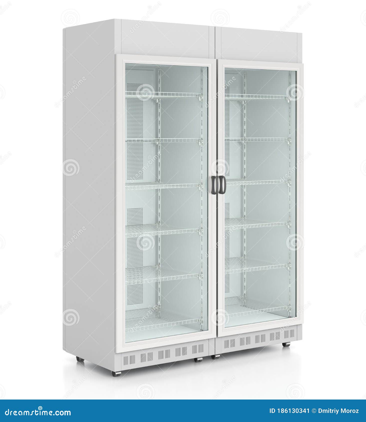 Empty display refrigerator stock illustration. Illustration of fridge ...