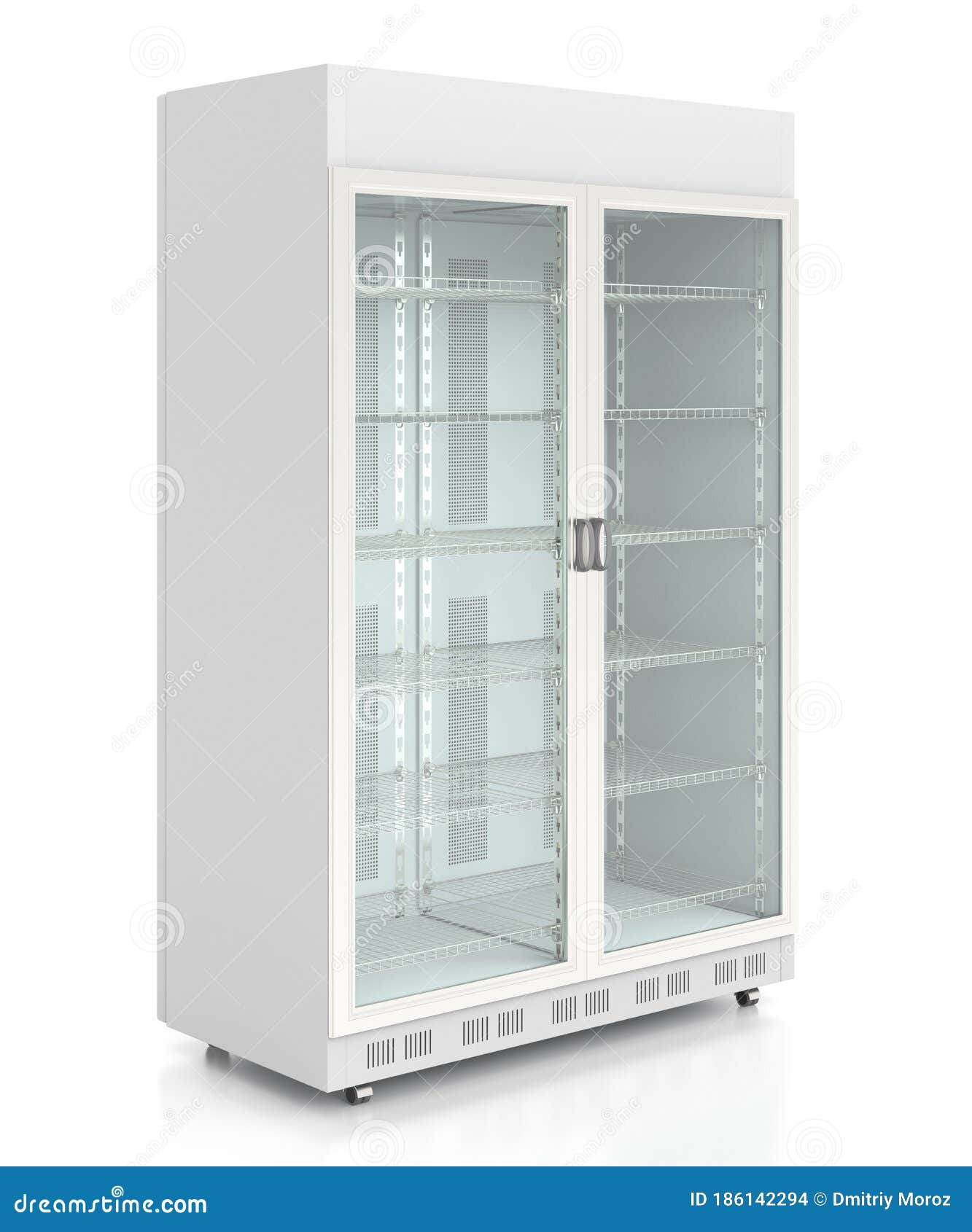 Empty display refrigerator stock illustration. Illustration of clipping ...