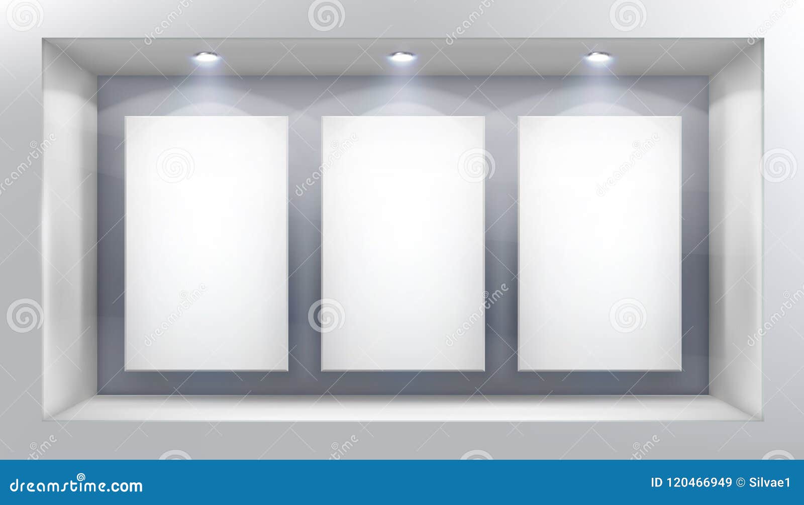 Empty Display Window. Vector Illustration. Stock Vector - Illustration ...