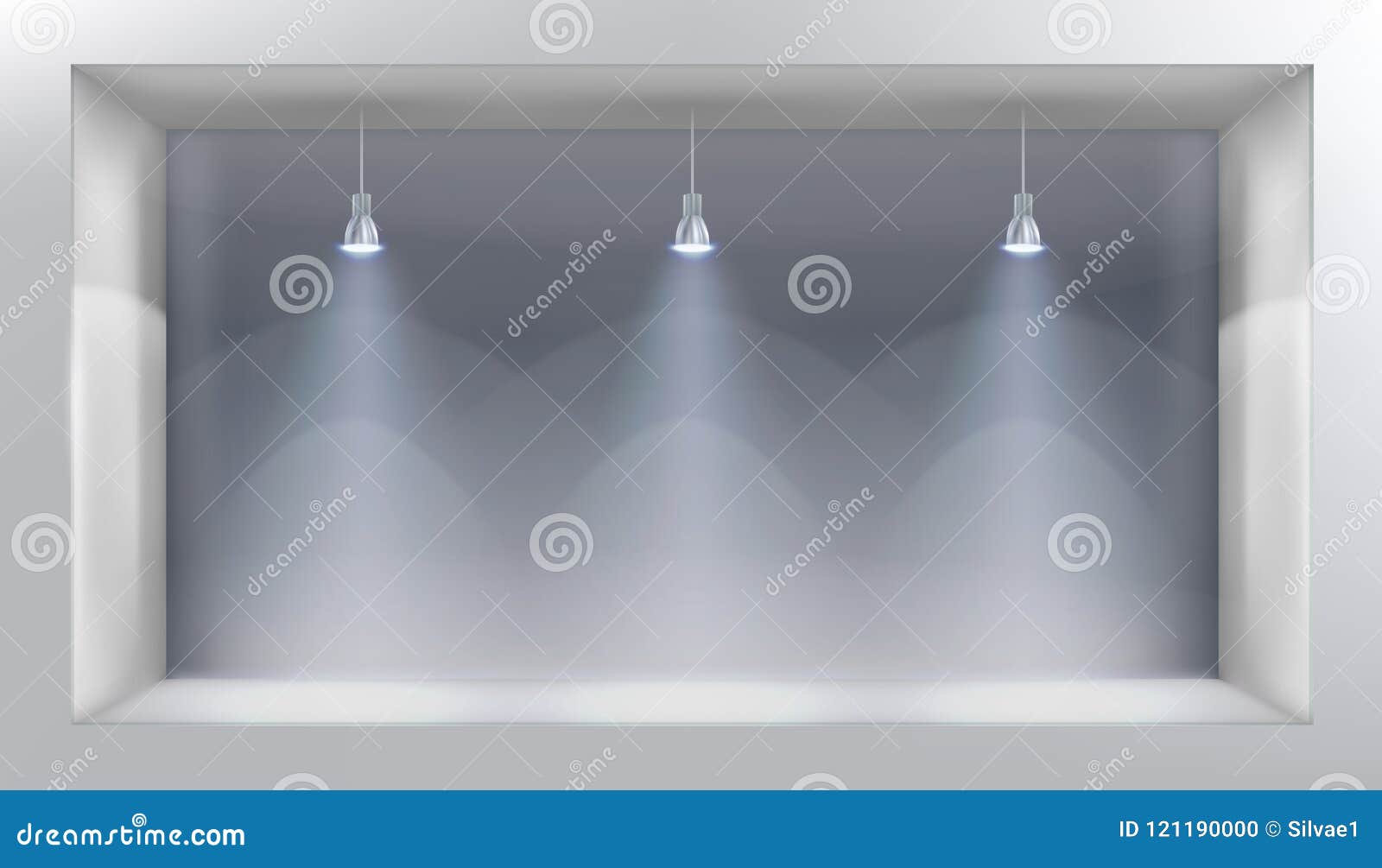 Empty Display Window. Vector Illustration. Stock Vector - Illustration ...