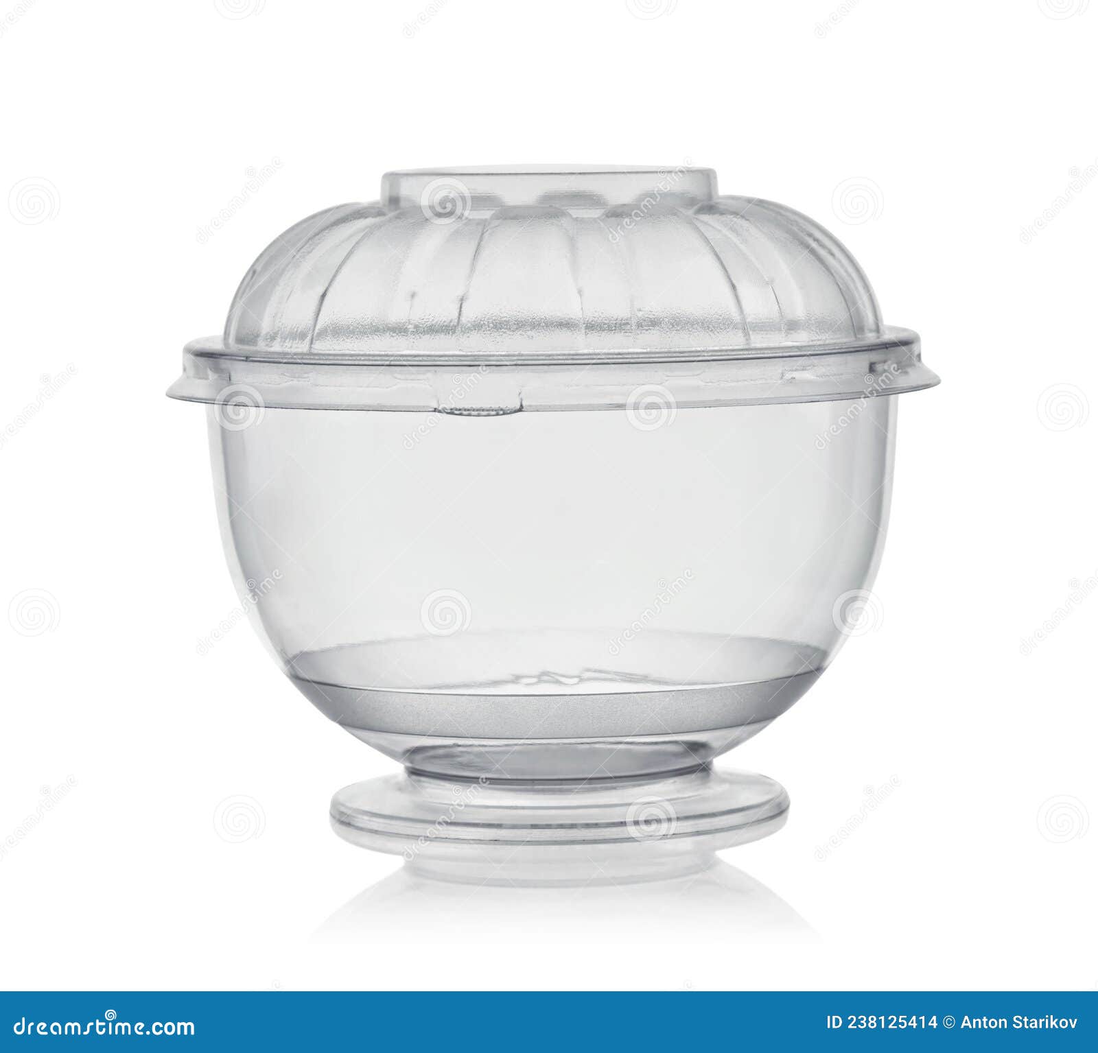 Empty Disposable Clear Plastic Dessert Cup with Lid Stock Photo - Image ...