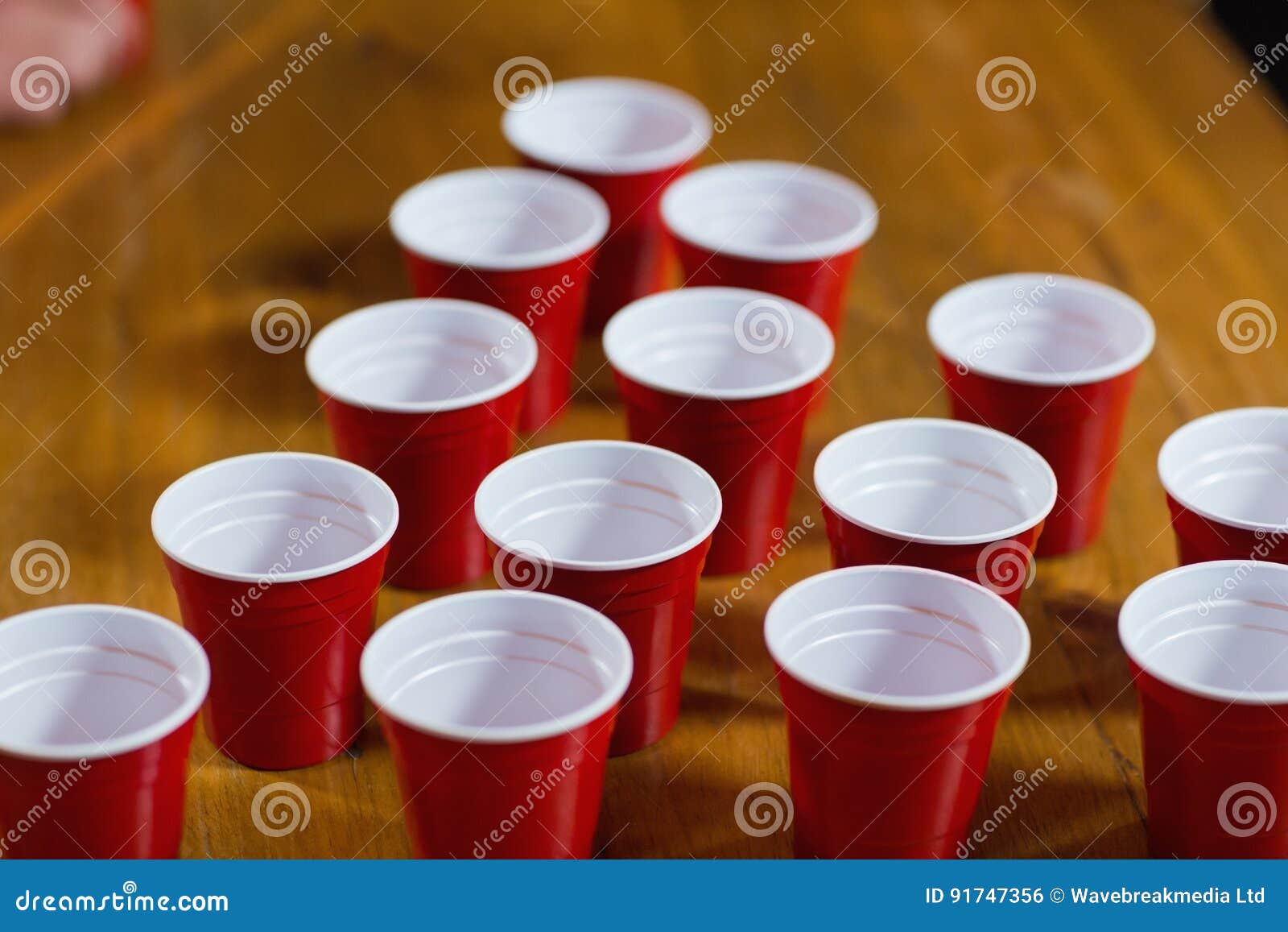 Empty Disposable Cups on Table Stock Photo - Image of closeup, counter ...
