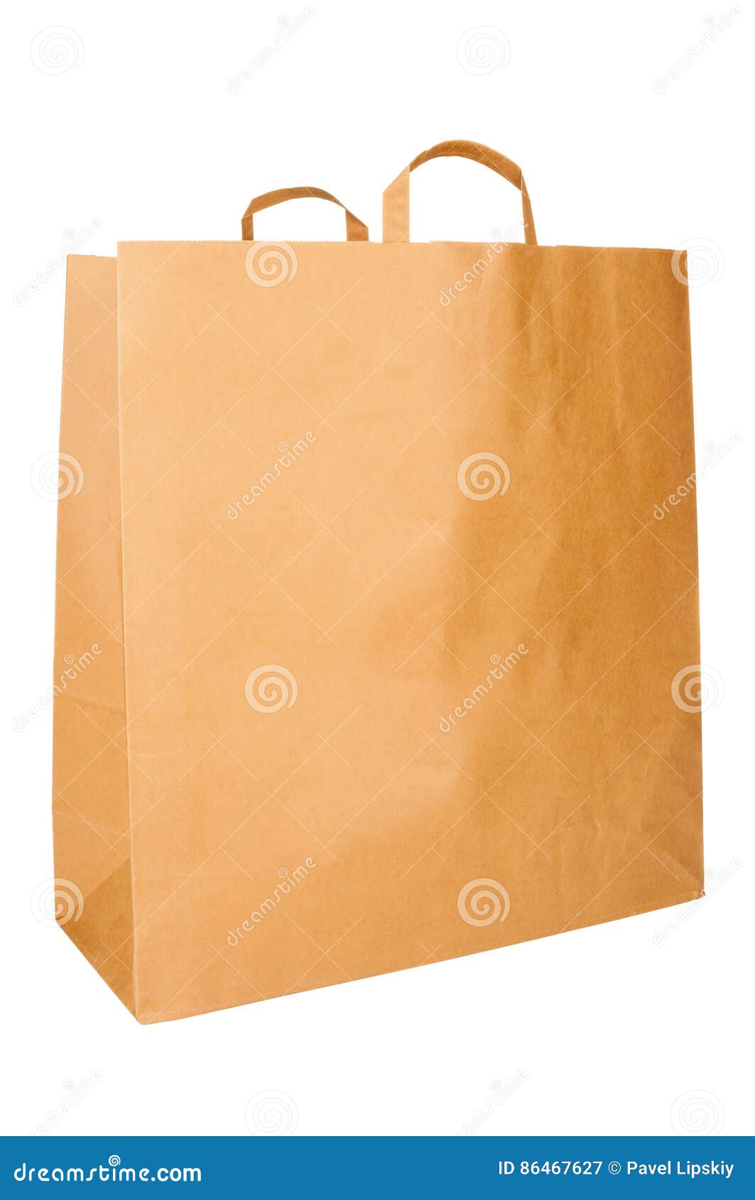 Empty disposable paper bag stock image. Image of carry - 86467627