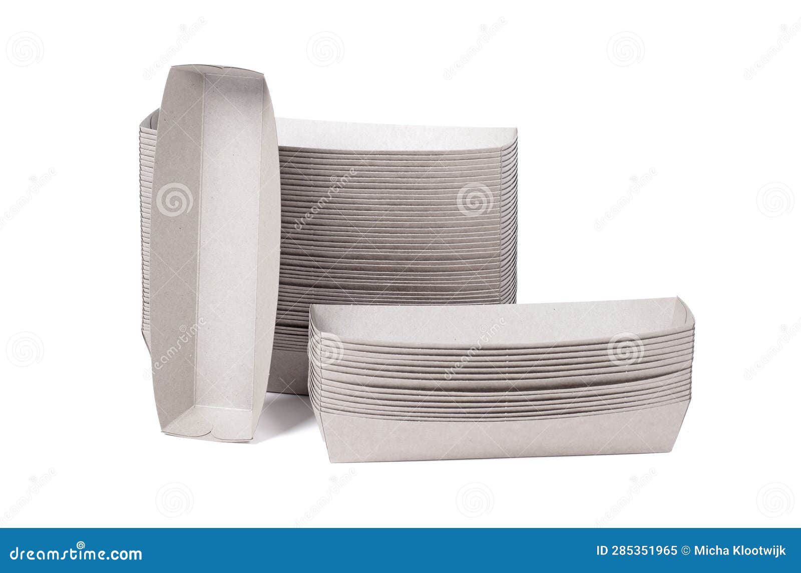 Empty Disposable Paper Fast Food Tray Isolated on White Stock Image ...