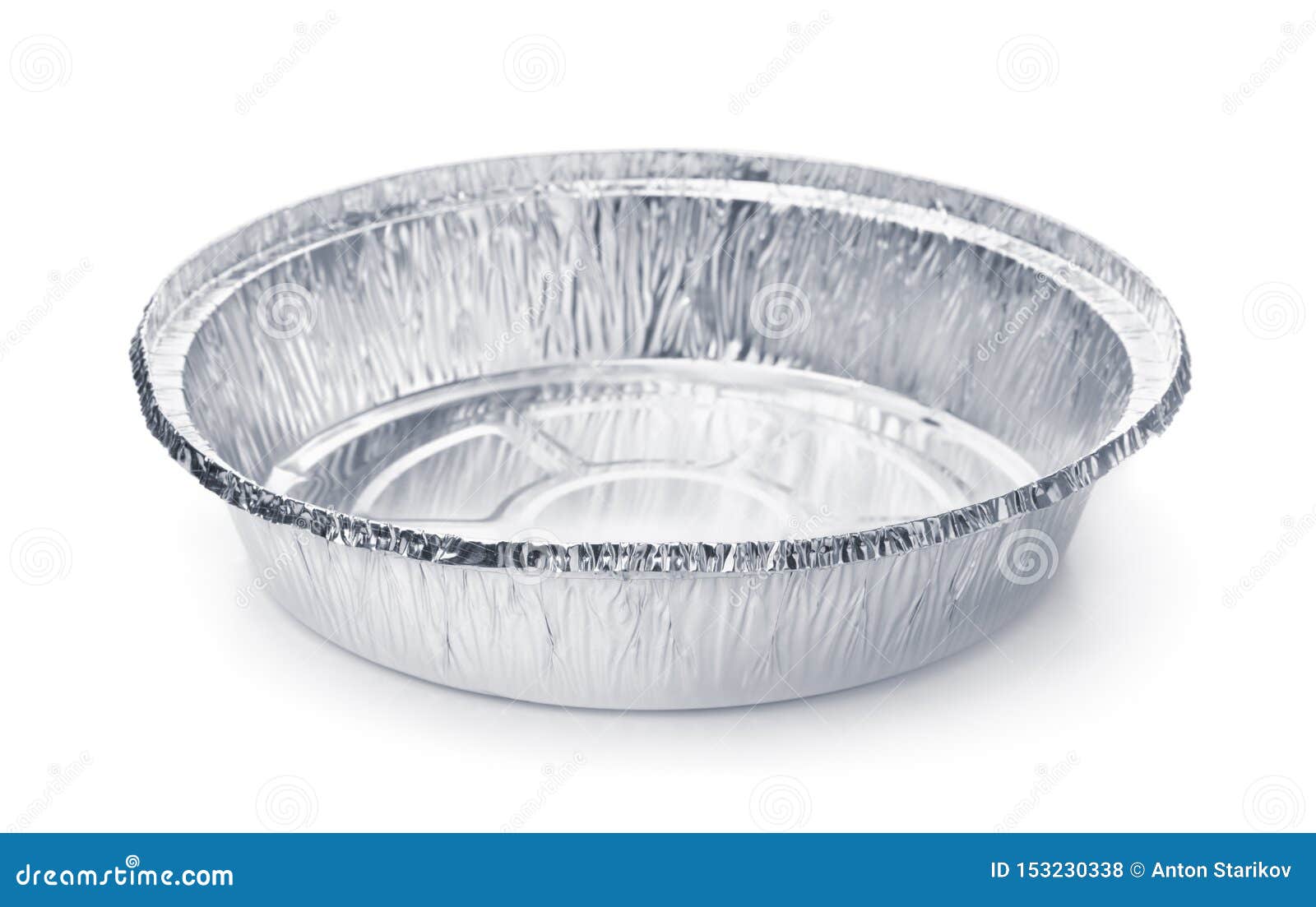 Empty Disposable Round Aluminium Food Foil Container Stock Photo ...