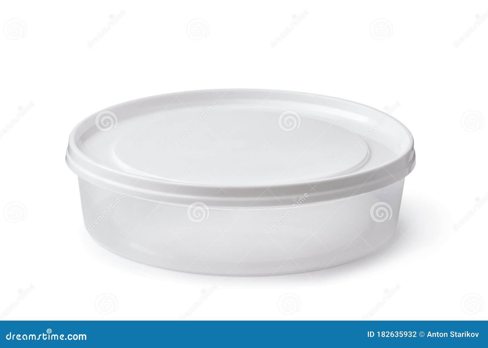Empty Disposable Round Plastic Container Stock Photo - Image of ...