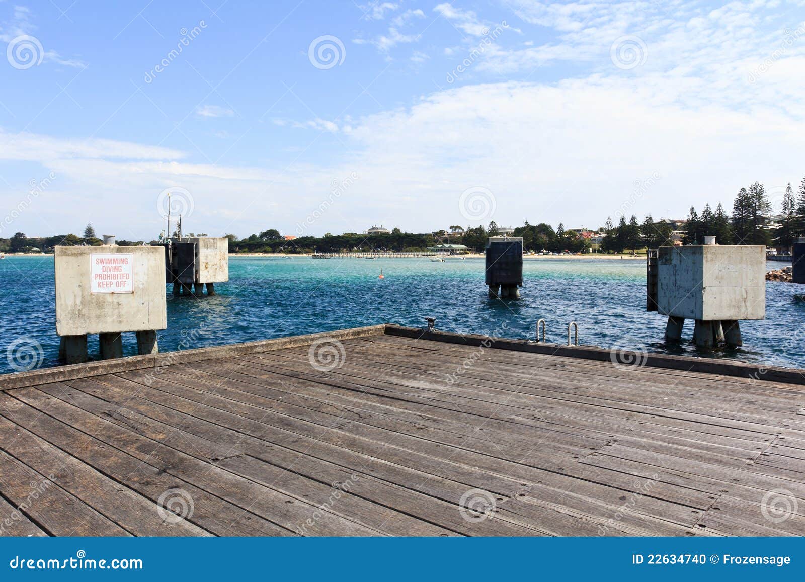 Empty dock stock photo. Image of wooden, ocean, pillar - 22634740