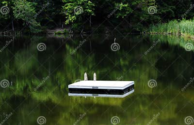 Empty Dock on an Empty Pond Stock Photo - Image of : 50964726