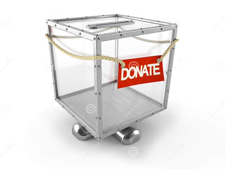 Empty donate box stock illustration. Illustration of assistance - 100939683