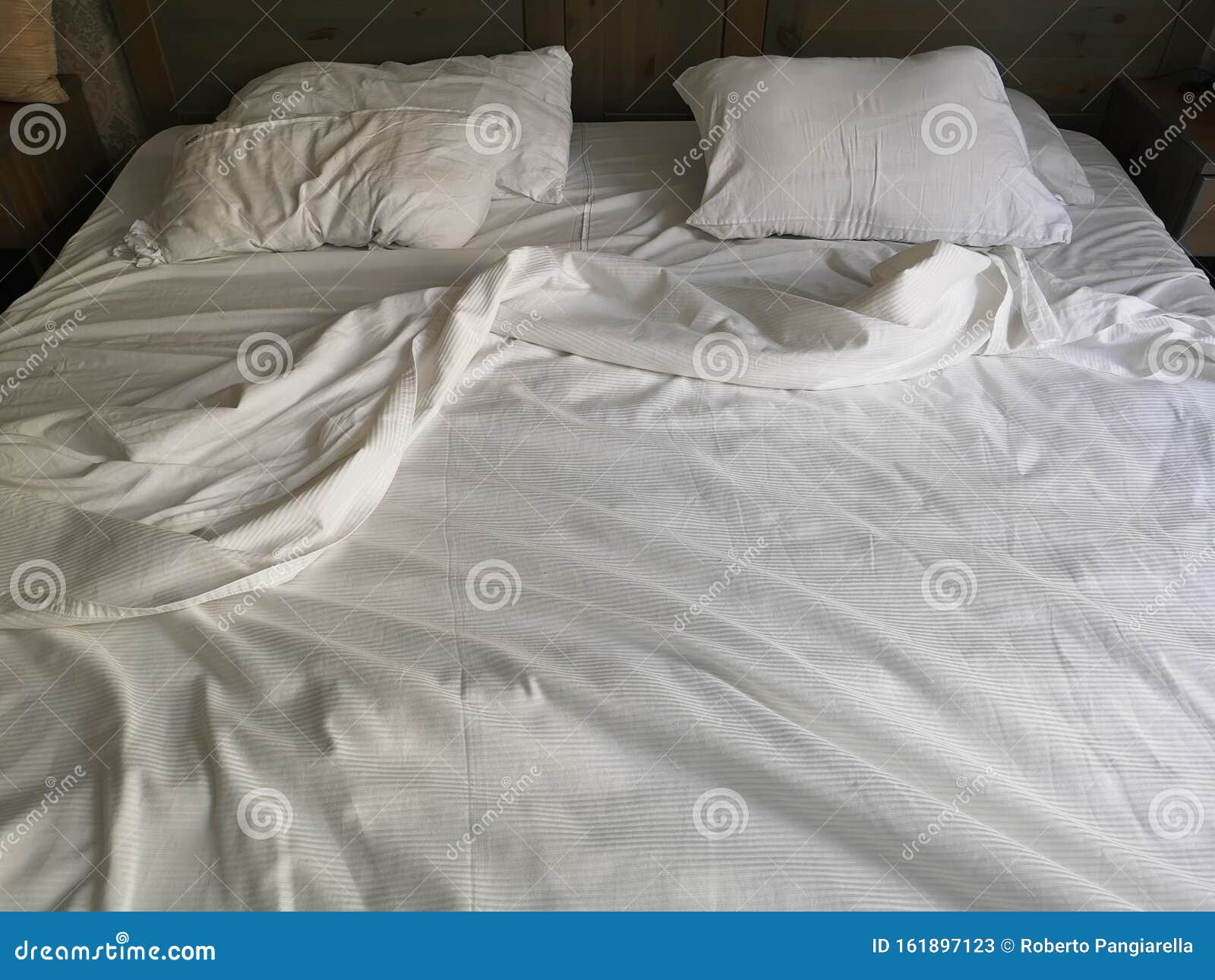 Empty Double Room Interior With Wooden Floor In Country House Stock ...