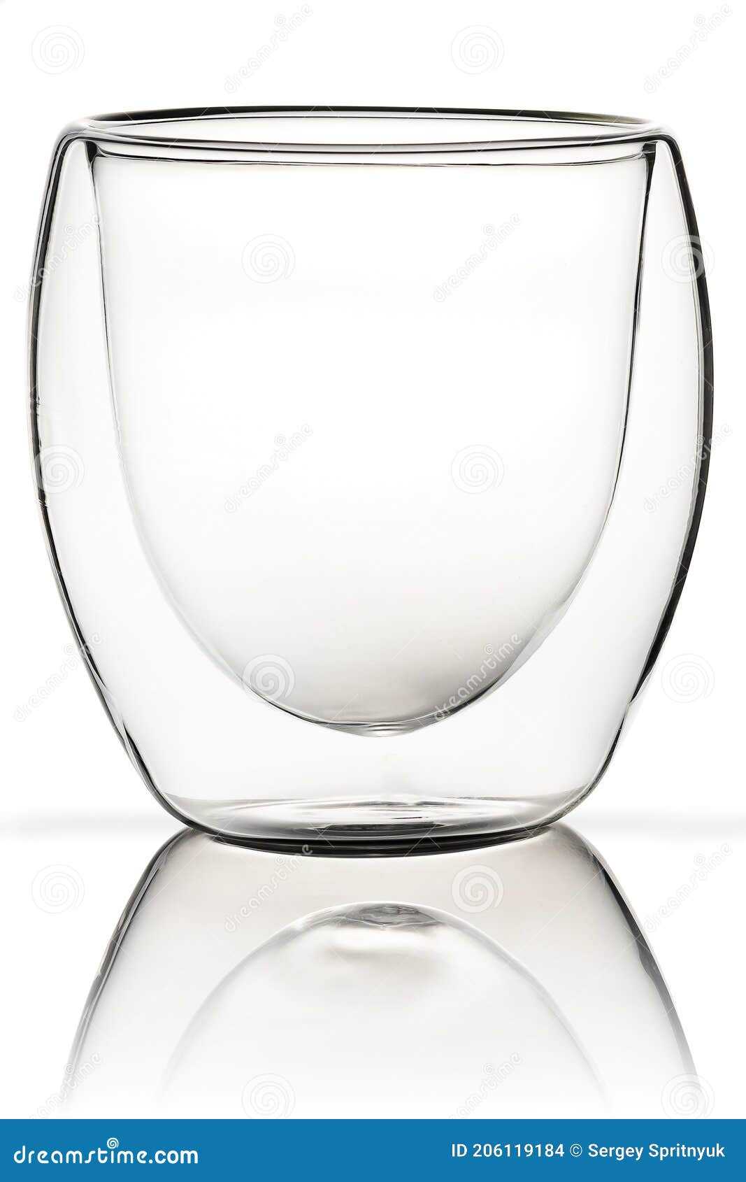 Empty Double Wall Cup Isolated on White Background Stock Photo - Image ...