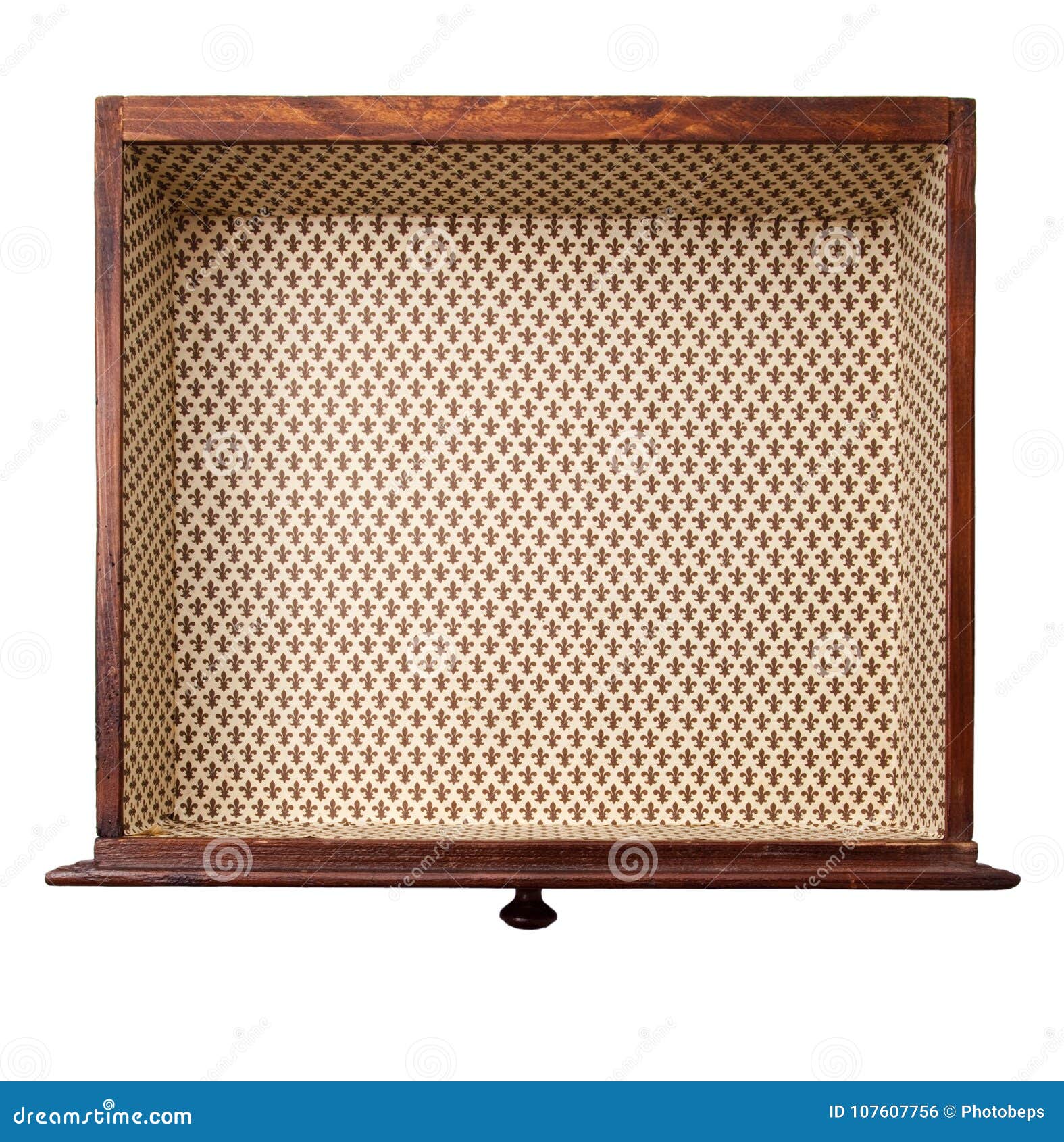 Empty Drawer Seen from Above Stock Photo - Image of antique, scarf ...