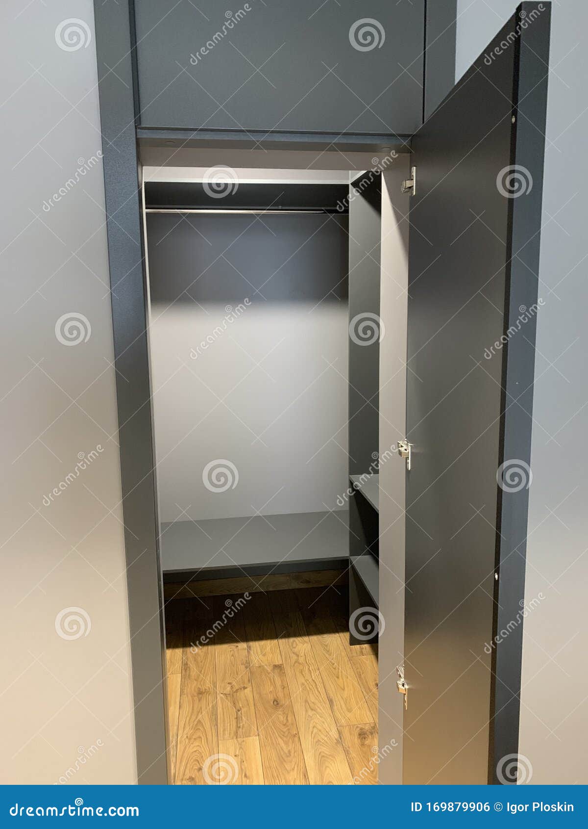 Empty Dressing Room in Black Style Stock Photo - Image of fashion ...