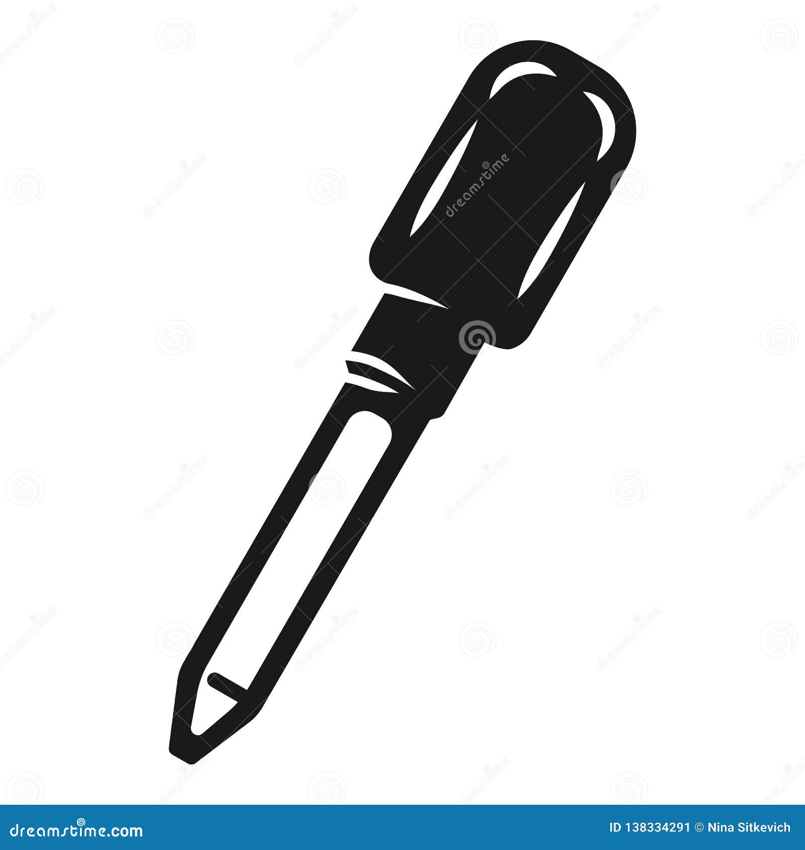 Empty Dropper Icon, Simple Style Stock Vector - Illustration of drop ...