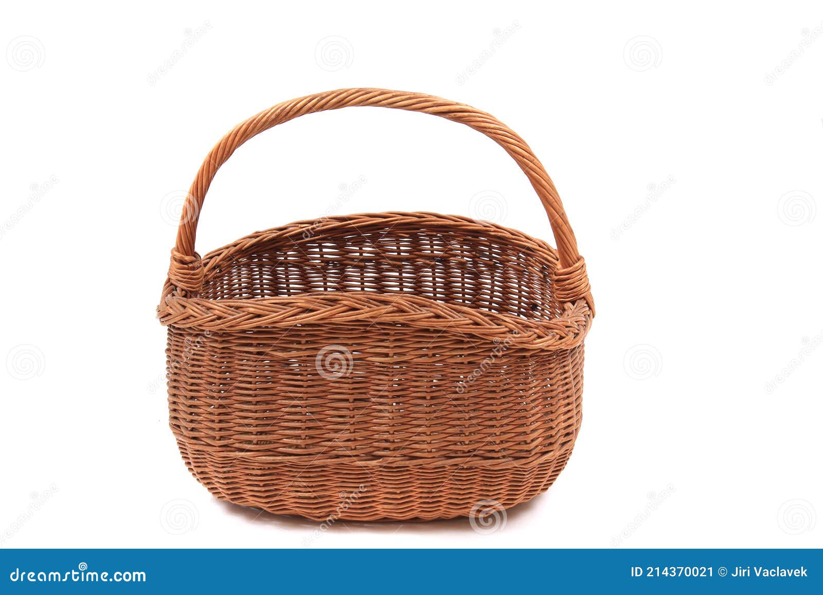 Empty Easter Natural Basket Isolated Stock Image - Image of breakfast ...