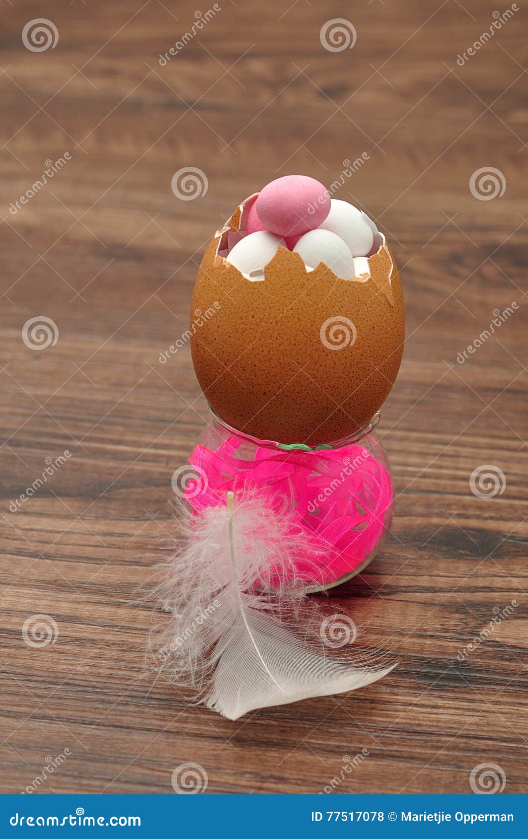 An Empty Egg Shell Filled with Candy Stock Photo - Image of color ...