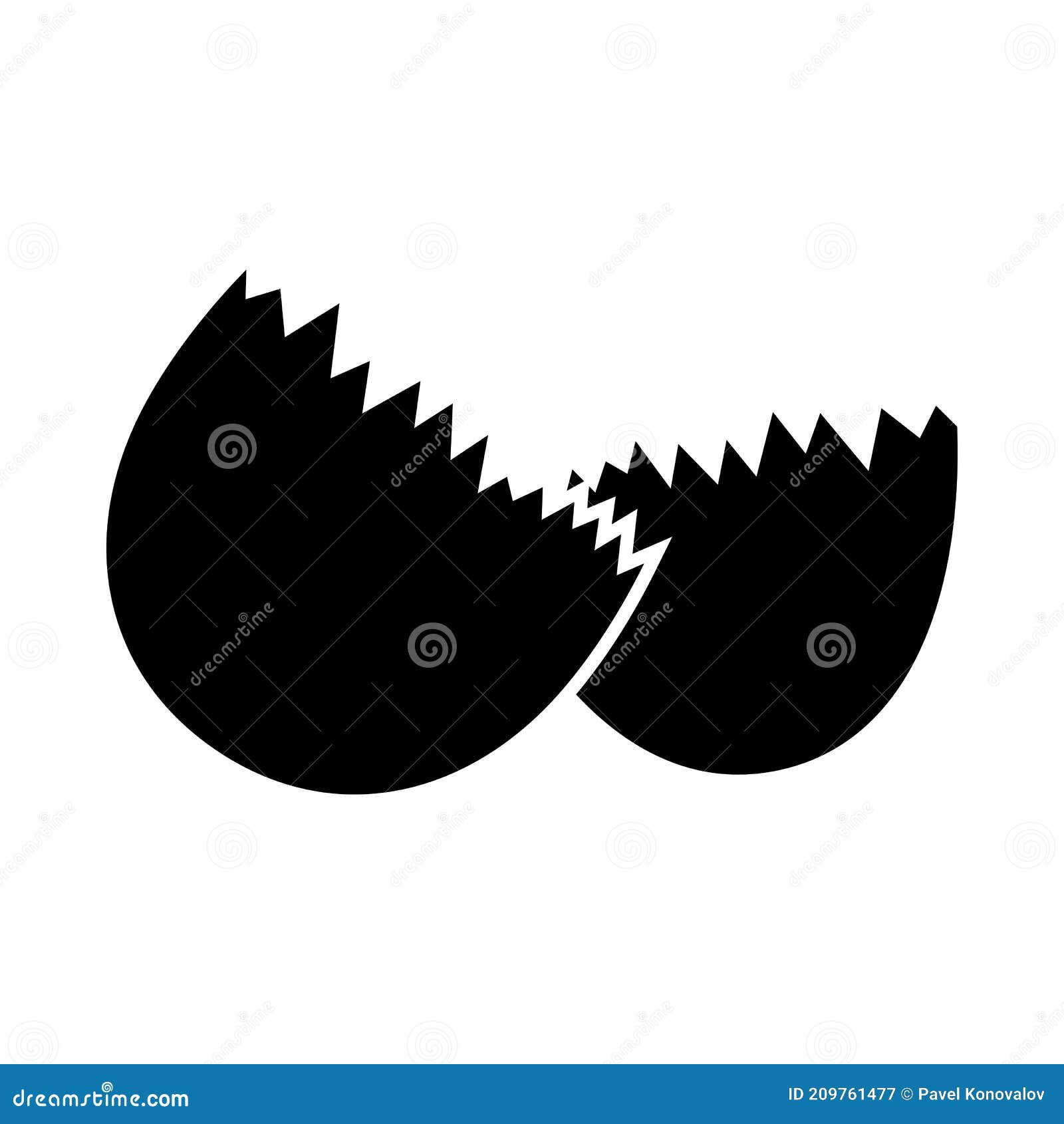 Empty Egg Shell Icon stock vector. Illustration of easter - 209761477
