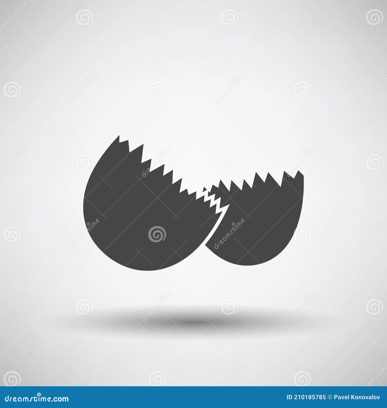 Empty Egg Shell Icon stock vector. Illustration of happy - 210185785
