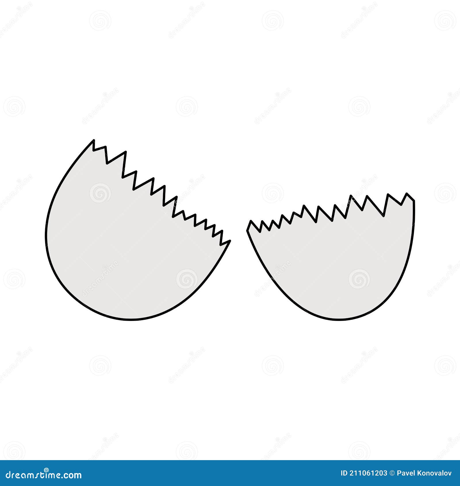 Empty Egg Shell Icon stock vector. Illustration of born - 211061203