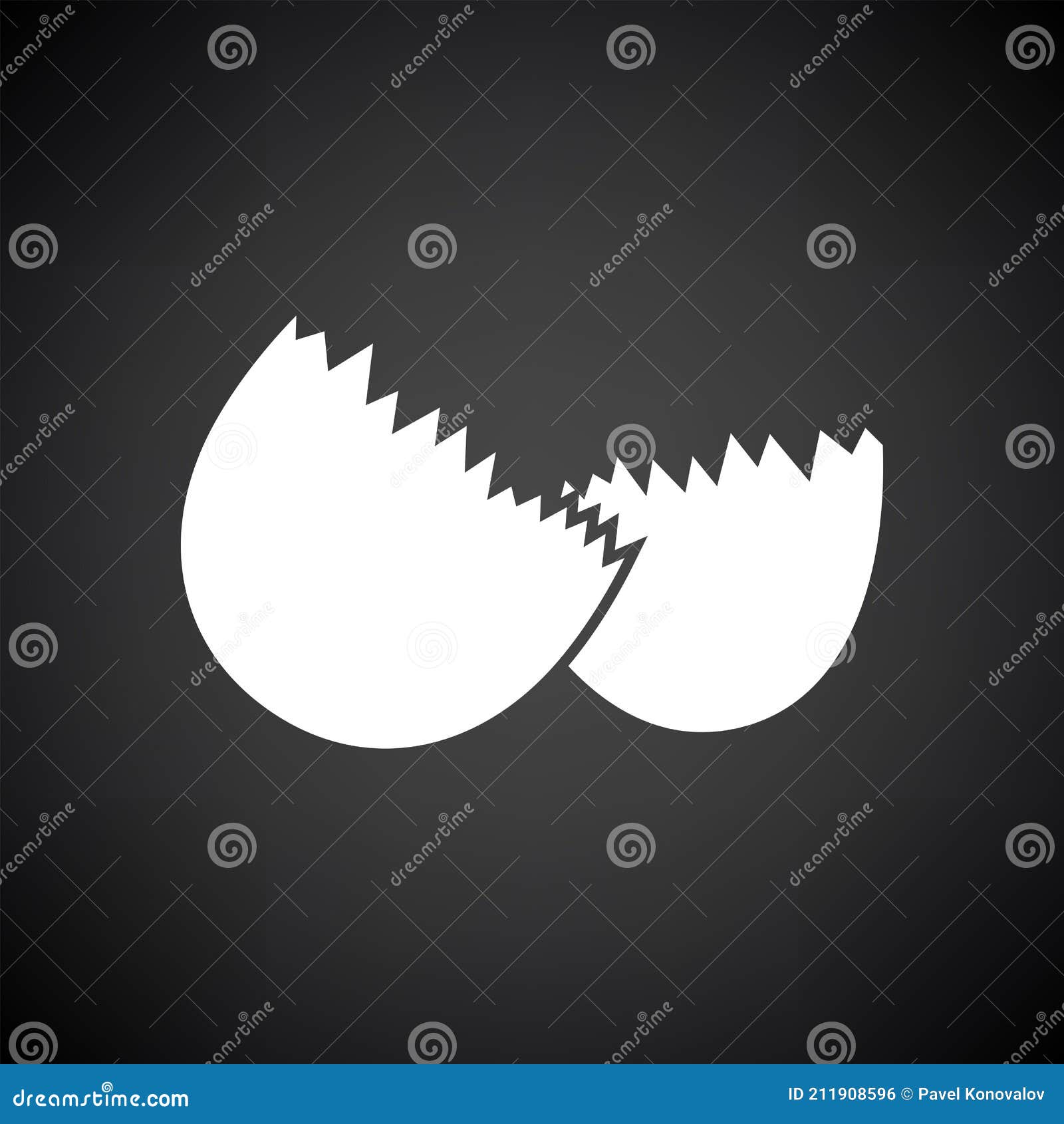 Empty Egg Shell Icon stock vector. Illustration of icon - 211908596
