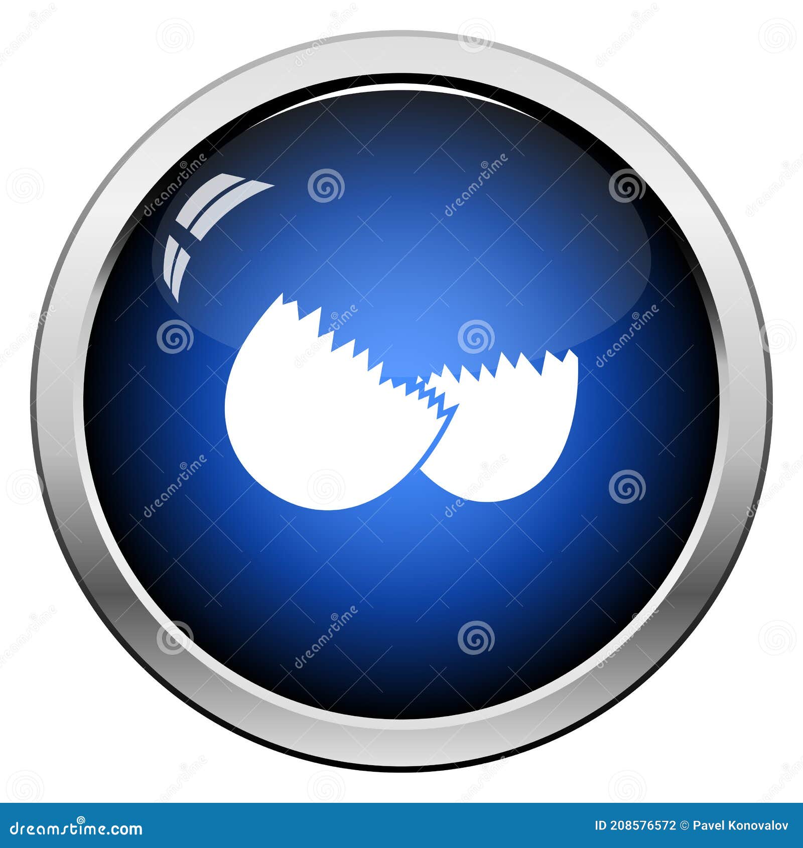 Empty Egg Shell Icon stock vector. Illustration of born - 208576572